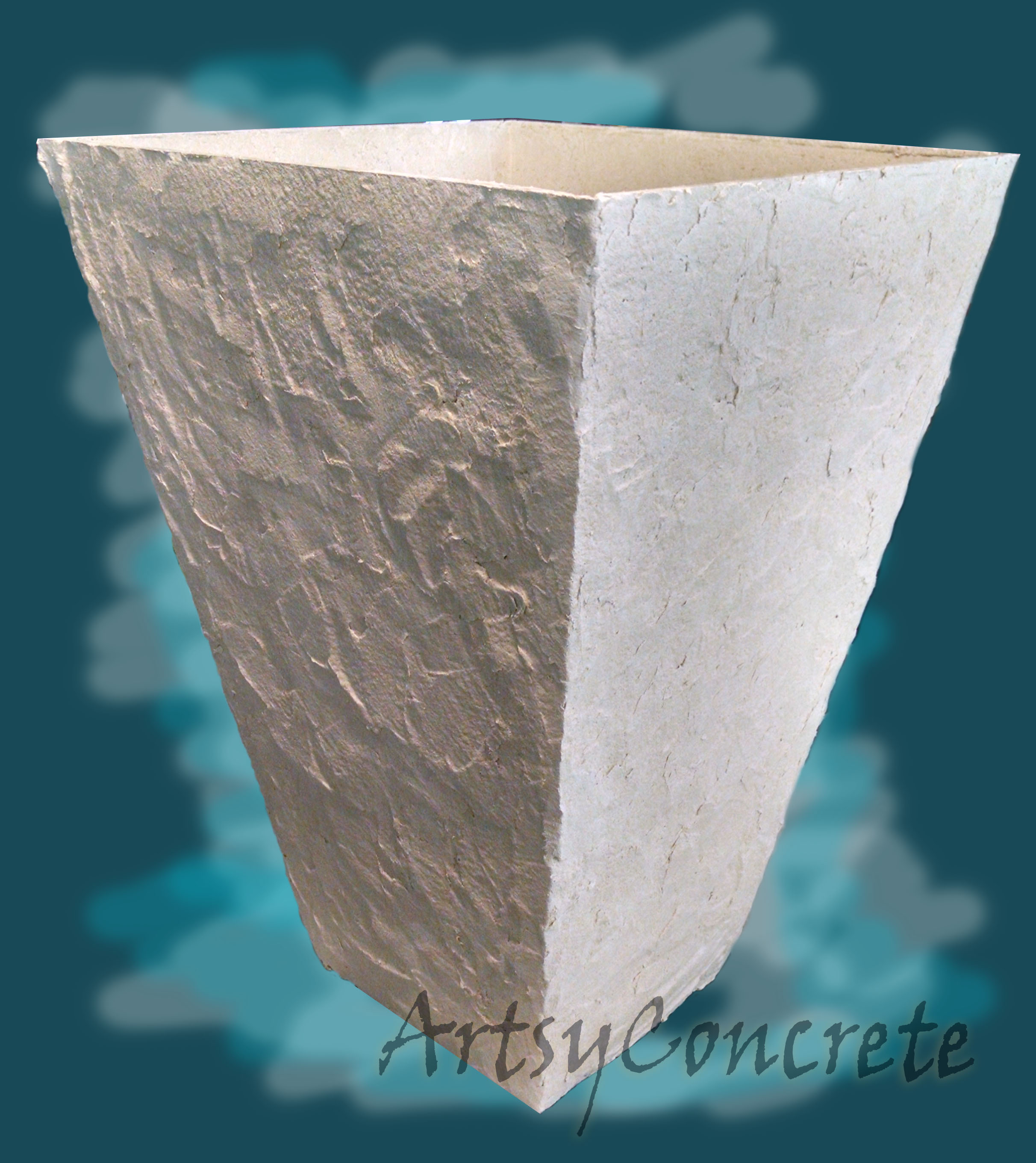 Trapazoidal Concrete Planter